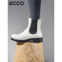 【省659.7元】爱步女靴_ecco 爱步 切尔西靴 平底时装靴皮短靴女 摩登490023 米色49002301378 37多少钱-什么值得买