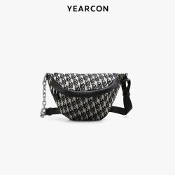 意尔康休闲运动包_YEARCON 意尔康 包包女男2021新款腰包时尚潮流胸包高级感字母印花休闲包包多少钱-什么值得买