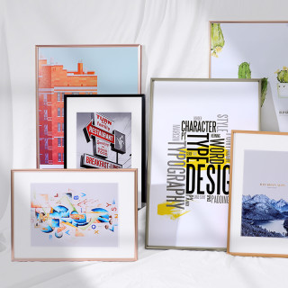 简约铝合金相框挂墙a3画框定制海报框任意尺寸a4拼图框a2装裱框架 40x50厘米-免费送安装配件 LY006 立体金色【报价 价格 评测 ...