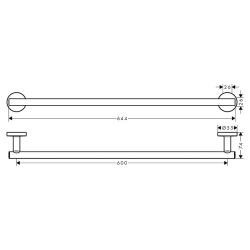 【省290元】汉斯格雅毛巾架_hansgrohe 汉斯格雅 罗格斯系列 41716007 单杆毛巾杆多少钱-什么值得买