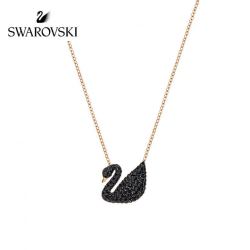 施华洛世奇时尚项链_SWAROVSKI 施华洛世奇 奥地利SWAROVSKI·施华洛世奇黑色天鹅ICONIC SWAN 项链女 5204134 ...
