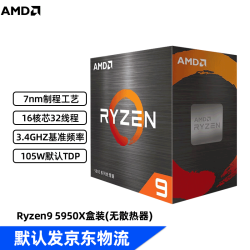 【省50元】AMDCPU_AMD 锐龙 R9-5900X CPU 3.7 GHz 12核24线程多少钱-什么值得买