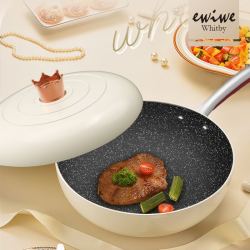 【省310元】怡惟烹饪锅具_ewiwe 怡惟 皇冠设计麦饭石不粘炒锅 32cm多少钱-什么值得买