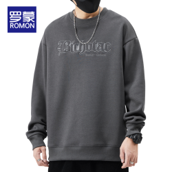 罗蒙男上装_ROMON 罗蒙 春季卫衣男长袖 潮流宽松圆领衣服多少钱-什么值得买