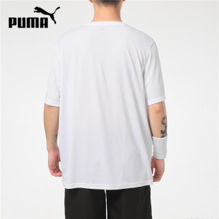 PUMA彪马短袖男女装23春夏新款户外运动休闲服透气大logo纯色经典T恤 520315-02/白色/快干聚酯材质 S【报价 价格 评测 怎么 ...