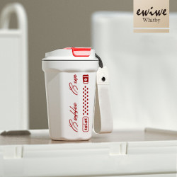 【省180元】怡惟咖啡具_ewiwe 怡惟 精品 八面菱角保温杯咖啡杯便携男女不锈钢车载随手水杯DD 白色多少钱-什么值得买