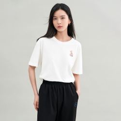 茵曼女士T恤_INMAN 茵曼 女士纯棉圆领短袖 C1832TX25002BS多少钱-什么值得买