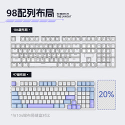 VGN无线键盘_VGN V98 Pro 三模无线机械键盘 97键 海盐 蒸汽波轴Pro RGB多少钱-什么值得买