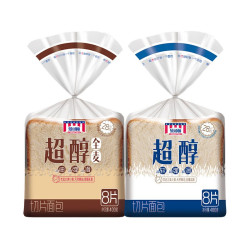 曼可顿烘焙半成品_MANKATTAN 曼可顿 切片吐司 早餐三明治面包 下午茶点心 超醇原味+超醇全麦 800g（需凑单）多少钱-什么值得买