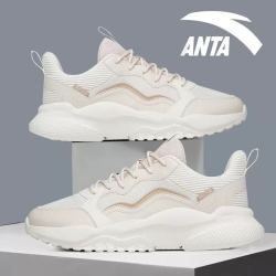 安踏跑鞋_ANTA 安踏 男鞋跑步鞋男2023夏季透气青年男士网面运动休闲鞋轻便跑步鞋男 -2象牙白/泥沙灰 42多少钱-什么值得买
