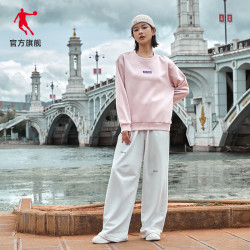 【省50元】乔丹运动卫衣_QIAODAN 乔丹 中国乔丹运动卫衣女装2023春季女士保暖圆领休闲套头衫百搭上衣女多少钱-什么值得买