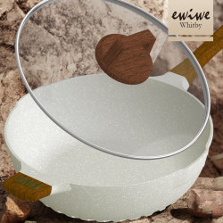 【省480元】怡惟炒锅_ewiwe 怡惟 麦饭石色不粘锅家用少烟平底炒菜锅 33cm轻颜设计 炉具通用型多少钱-什么值得买