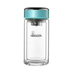 【省45元】希诺玻璃杯_HEENOOR 希诺 女士双层玻璃杯 灰绿-200ml多少钱-什么值得买