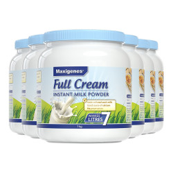 美可卓成人奶粉_Maxigenes 美可卓 全脂高钙奶粉 1kg*6罐多少钱-什么值得买