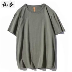 乱步男士T恤_Rampo 乱步 200g重磅纯棉短袖 8201浅绿色多少钱-什么值得买