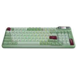 珂芝无线键盘_KZZI 珂芝 Z98 抹茶红豆版 三模机械键盘 94键 凯华知冬轴多少钱-什么值得买