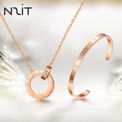 【省680元】N2it时尚饰品_N2it 时光之爱罗马数字合金钻石手镯 罗马数字手镯+项链套装多少钱-什么值得买