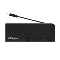 thinkplus接口转换器_thinkplus Type-C扩展坞 四合一 0.105m 黑色多少钱-什么值得买