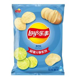 乐事膨化食品_Lay's 乐事 薯片 青柠味 135g多少钱-什么值得买