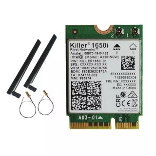 Intel AX211 AX201 9560AC 1650I WIFI6千兆无线网卡CNVI蓝牙5.2 killer1690i ax411蓝牙 ...