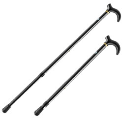 猎霸手杖_Hunting Blaster 猎霸 铝合金伸缩拐杖 2节 黑色多少钱-什么值得买