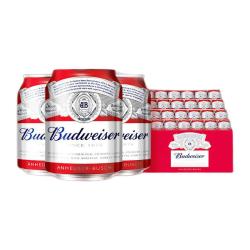 【省50元】百威工业啤酒_Budweiser 百威 经典醇正 啤酒 255ml*24听多少钱-什么值得买