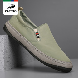【省300元】卡帝乐鳄鱼男士休闲鞋_CARTELO 卡帝乐鳄鱼 [线下专柜同款]新款舒适透气冰丝布一脚蹬男鞋休闲鞋潮流板鞋懒人鞋多少钱-什么值得买