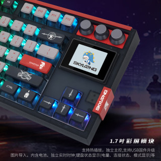 SKYLOONG GK87 Pro 87键 2.4G蓝牙 多模无线机械键盘 奶绿 机械梅花轴 RGB【报价 价格 评测 怎么样】 -什么值得买