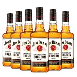 【省54.5元】金宾威士忌_JIM BEAM 金宾 美国进口洋酒威士忌 金宾白占边 金宾波本威士忌750ml*6瓶多少钱-什么值得买