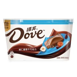 【省24.88元】德芙糖果巧克力_Dove 德芙 榛仁葡萄干巧克力 243g多少钱-什么值得买
