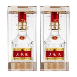 【省560.9元】五粮液白酒_WULIANGYE 五粮液 第八代普五52度浓香型白酒375ml*2 双支（含礼袋袋子）多少钱-什么值得买