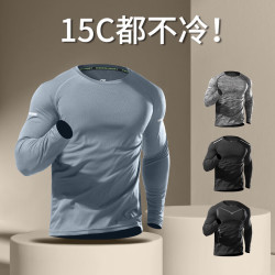 艾伦伯顿运动T恤_Alen Botun 艾伦伯顿 运动T恤男款秋冬长袖速干衣健身房跑步训练服圆领篮球打底上衣 灰色多少钱-什么值得买