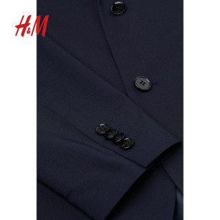 H&M 男装西服商务绅士单排扣西装外套伴郎服0929432 深蓝色 175/100A【报价 价格 评测 怎么样】 -什么值得买