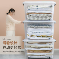 【省32元】禧天龙收纳箱_Citylong 禧天龙 带轮透明收纳箱特大号35 L3个装多少钱-什么值得买