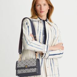 【省699元】汤丽柏琦女士斜挎包_TORY BURCH 汤丽柏琦 T MONOGRAM系列 女士斜挎包 81000 海军蓝 迷你多少钱-什么值得买