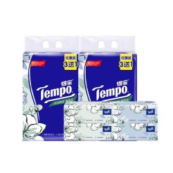 得宝抽纸_Tempo 得宝 抽纸茉莉花味4层加厚90抽*4包*2提湿水不易破 纸巾 餐巾纸 卫生纸多少钱-什么值得买