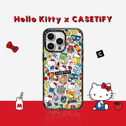 CASETiFY保护壳_CASETiFY Hello Kitty x CASETiFY 联名集市手机壳适用于iphone 透明黑框 iPhone 15 Pro Max多少钱-什么值得买