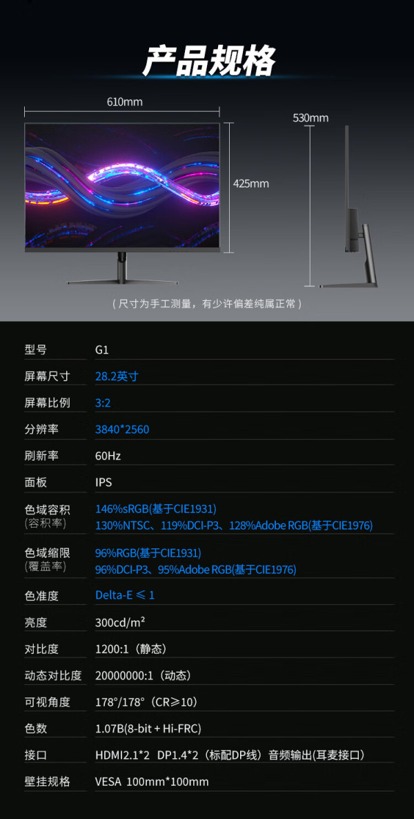 wescom显示器_wescom 28.2英寸4K+超高清不漏光IPS屏 硬件低蓝光P3电影级广色域多少钱-什么值得买
