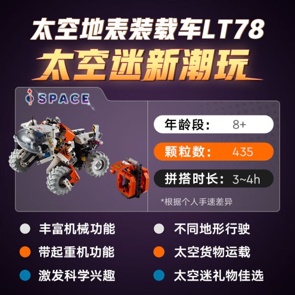 乐高拼插积木_LEGO 乐高 机械组系列 42178 太空地表装载车 LT78多少钱-什么值得买