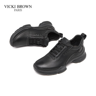 VICKI BROWN【VB男鞋】法国未毕秋冬男士商务休闲鞋舒适简约皮鞋时尚通勤鞋子 黑色 40 （欧码）【报价 价格 评测 怎么样】 -什么值得买