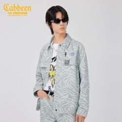 卡宾男外套_Cabbeen 卡宾 商场同款Cabbeen/卡宾男装牛仔夹克3221115020满印虎纹新年款潮W多少钱-什么值得买