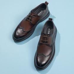 奥康商务正装鞋_AOKANG 奥康 春款商务正装舒适透气通勤鞋布洛克鞋男商务鞋（）多少钱-什么值得买