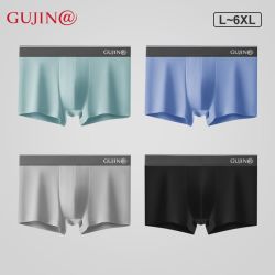 内衣_GUJIN 古今 石墨烯抑菌内裤男士长绒棉平角裤 3条多少钱-什么值得买