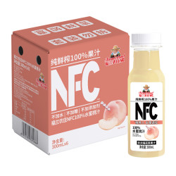【省63元】福兰农庄果汁饮料_Farmerland 福兰农庄 NFC100%水蜜桃汁 300ML×6瓶多少钱-什么值得买
