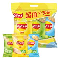 乐事膨化食品_Lay's 乐事 薯片超值分享装（原味+黄瓜+青柠）70g*3包多少钱-什么值得买