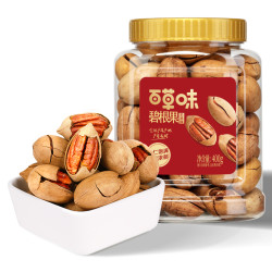 【省26.35元】Be&Cheery 百草味 罐装碧根果400g奶油味多少钱-什么值得买