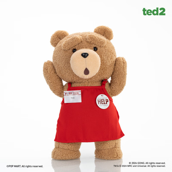 泡泡玛特毛绒布艺_POP MART 泡泡玛特 Ted2 泰迪熊可动毛绒玩偶 30cm多少钱-什么值得买