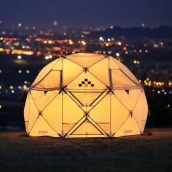 【省569.9元】露营盒子帐篷_LUING BOX 露营盒子 自动球型帐篷哈博设计结构多人帐篷带雪裙户外城堡 可可蛋奶多少钱-什么值得买