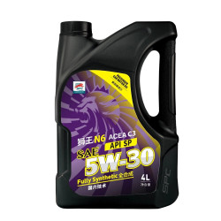 【省145元】SPC车用润滑油_SPC 狮王系列 汽油全合成机油 汽车保养用油 N6 5W30 API SP 4L多少钱-什么值得买