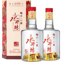 【省375.85元】水井坊白酒_swellfun 水井坊 第一坊 臻酿八号 52%vol 浓香型白酒 520ml*2瓶 赠2瓶*100ml多少 ...